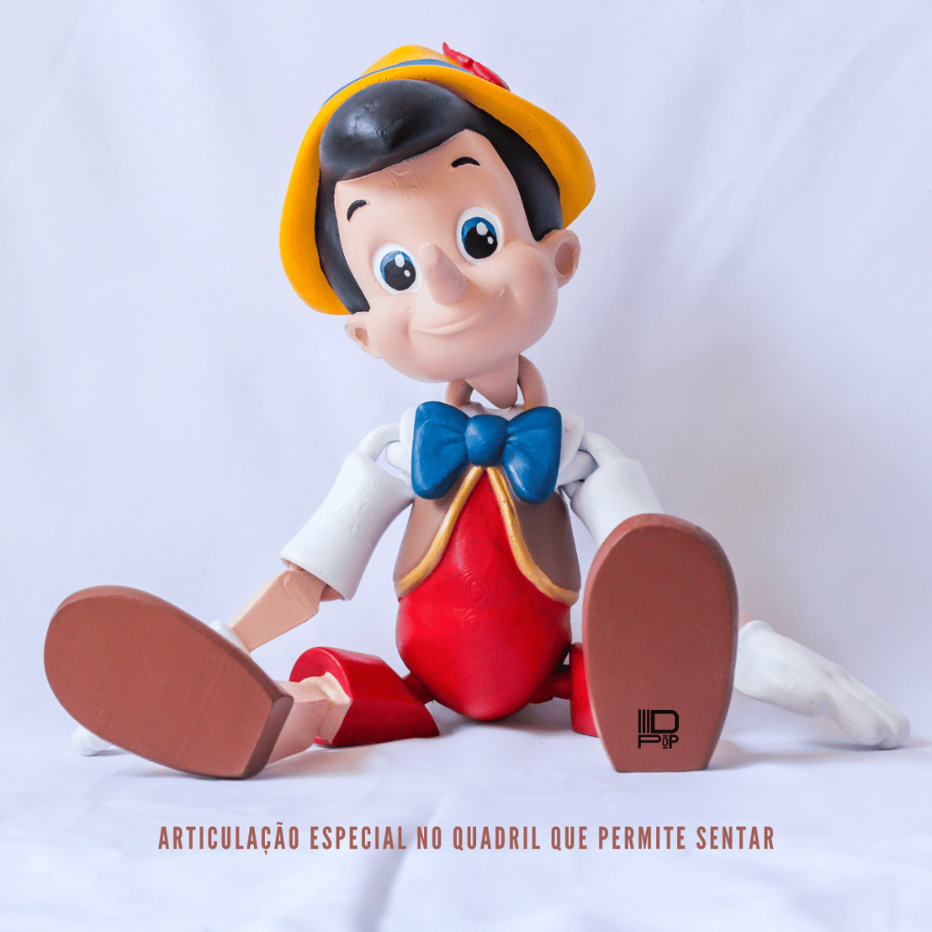 Boneco Pinóquio articulado - figura Pinocchio colecionável Disney ...