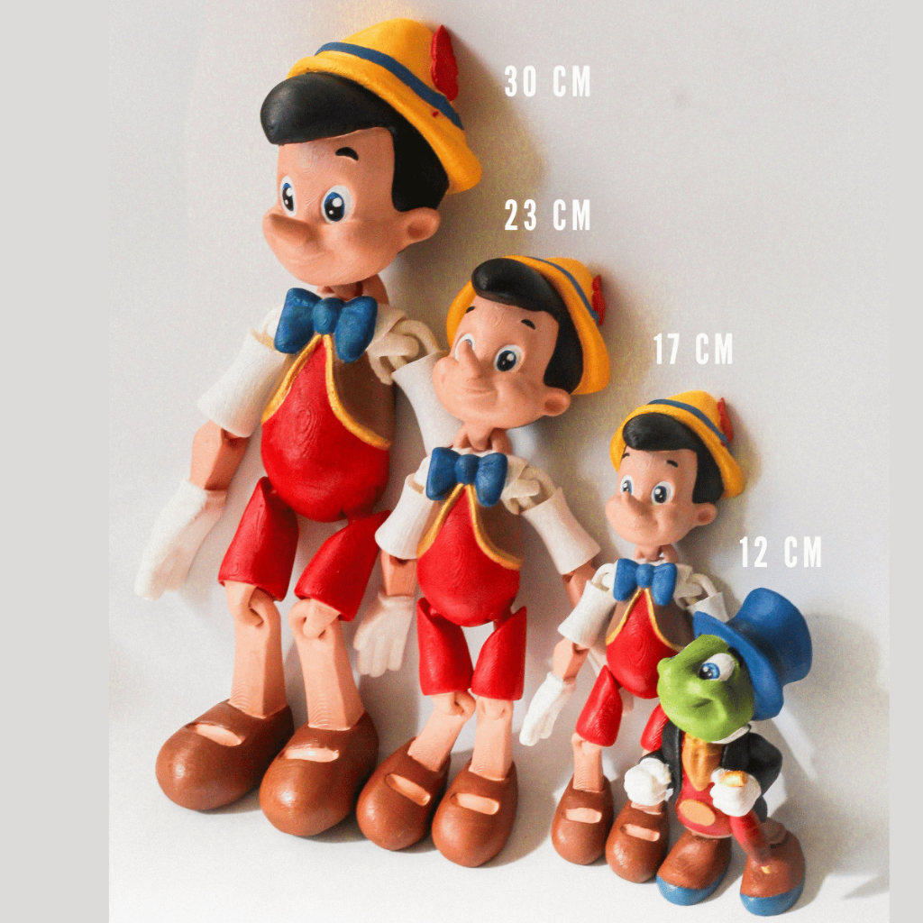 Boneco Pinóquio articulado - figura Pinocchio colecionável Disney ...
