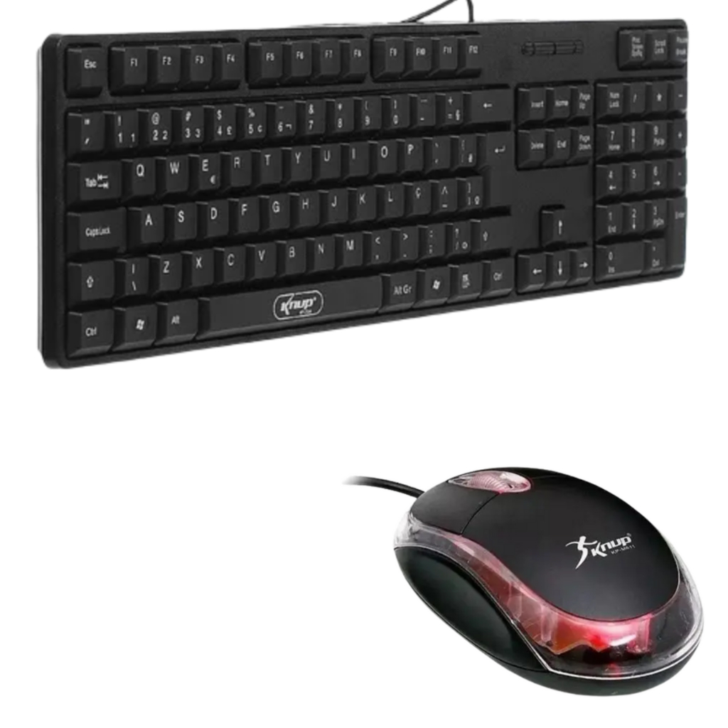 Kit teclado knup e mouse knup com fio usb | Shopee Brasil