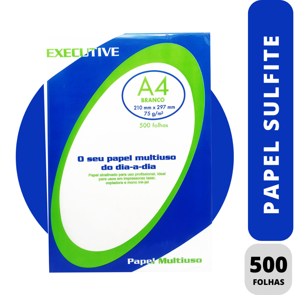 Papel Sulfite A4 500 Folhas Executive | Shopee Brasil