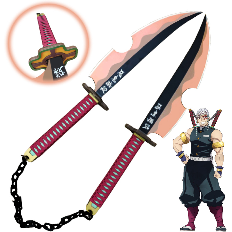 Espada - Nichirin em Madeira Demon Slayer / Kimetsu no Yaiba Tengen ...