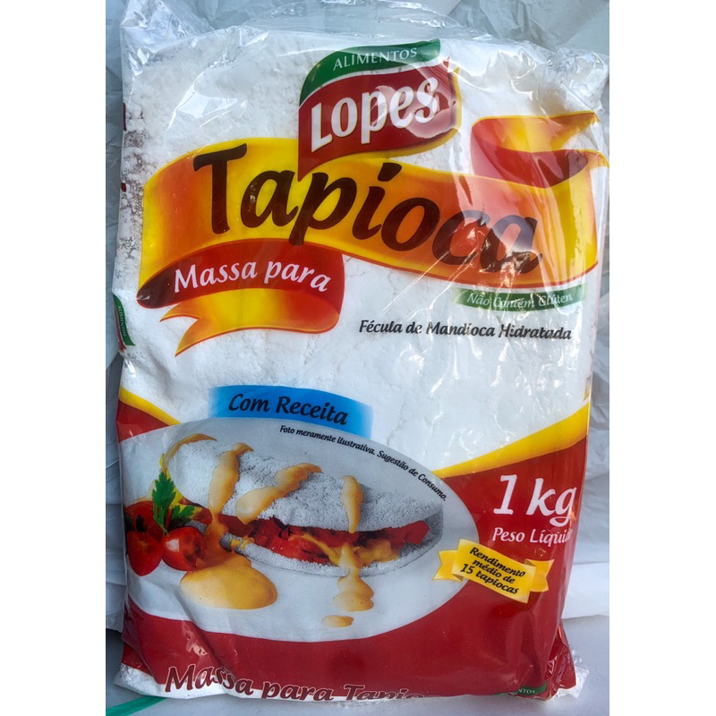 Massa para Tapioca Lopes Pronta Sem Cheiro 1kg | Shopee Brasil