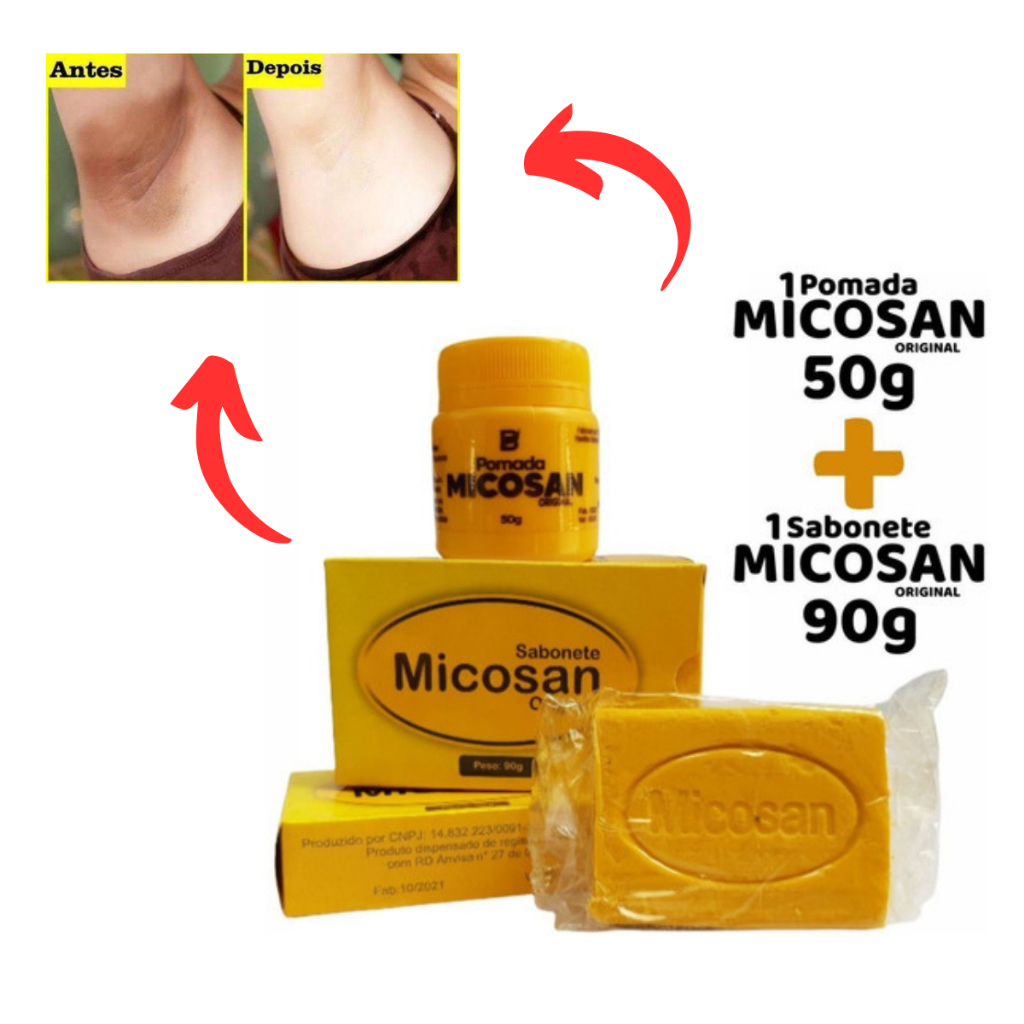 POMADA Micosan Kit (Com 2 Itens) + Sabonete em BARRA Micosan Original ...