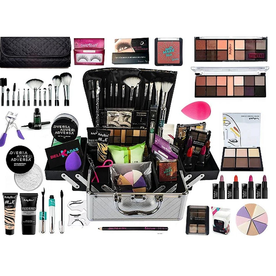 Kit Maquiagem Básico Completo Com Pinceis Para o Dia a Dia | Shopee Brasil
