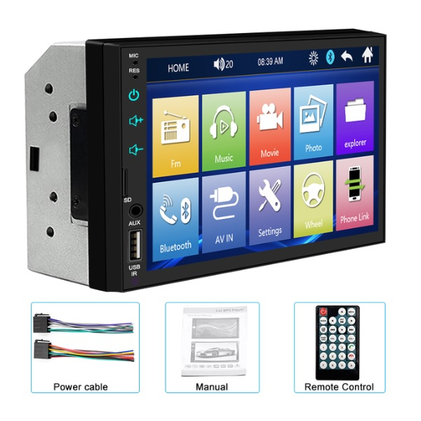 Central Multimídia Universal Adak Mp5 2 Din Anatel Câmera Bt Espelha Android & Ios painel 3 ...