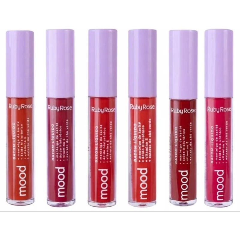 Batom Liquido Ruby Rose Mood Tons Vermelho | Shopee Brasil