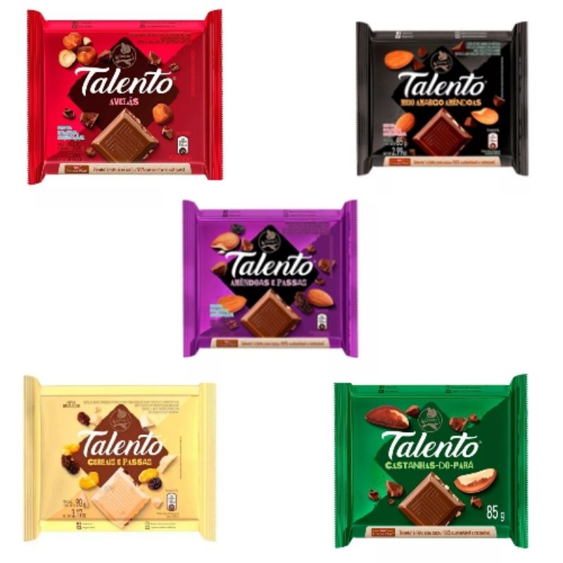 Caixa de Chocolate Talento - Garoto - C/12un- 85g | Shopee Brasil