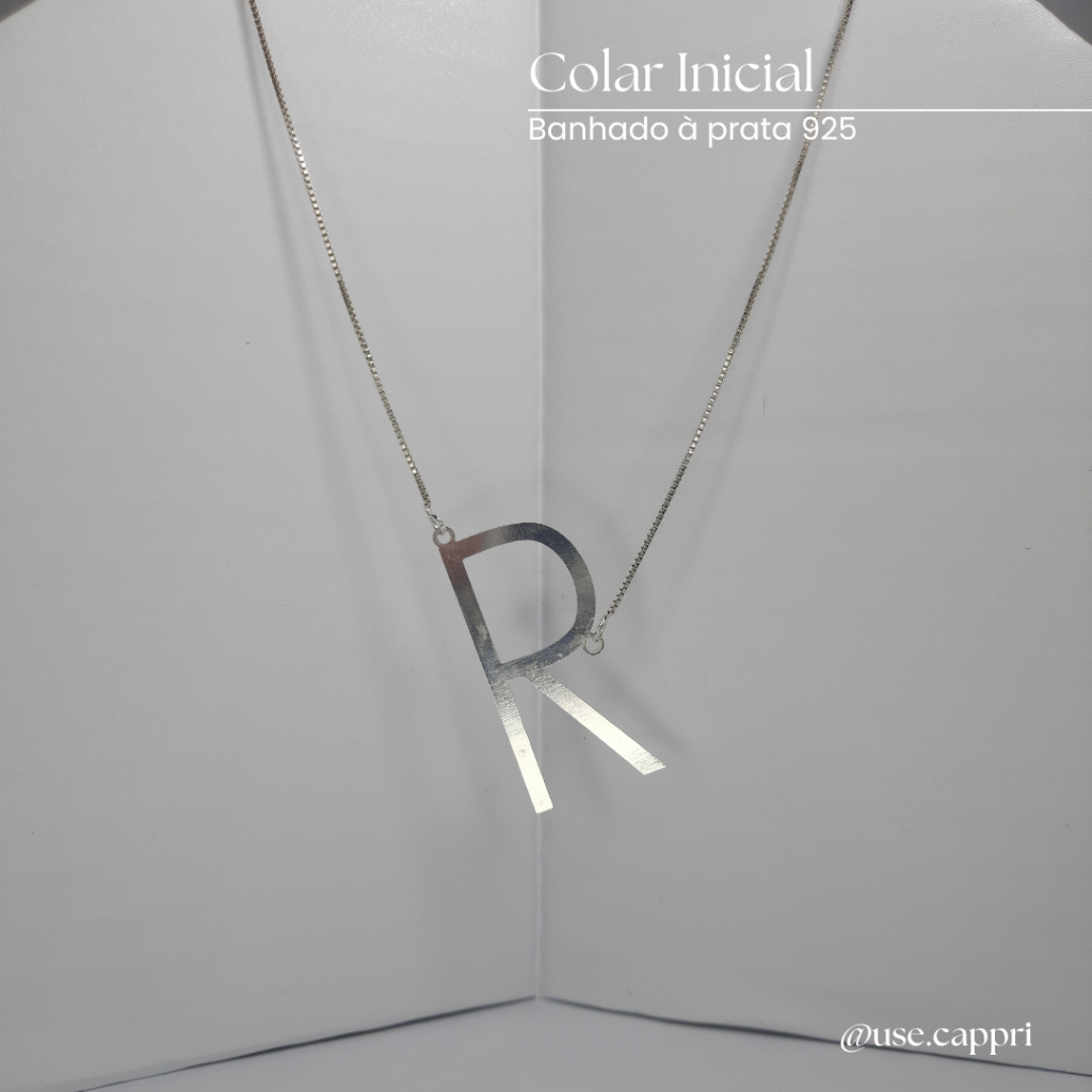 Colar Iniciais Prata/Dourado | Shopee Brasil
