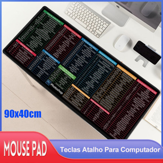 90x40cm Mouse Pad Teclado De Computador Descrição Da Tecla De Atalho ...