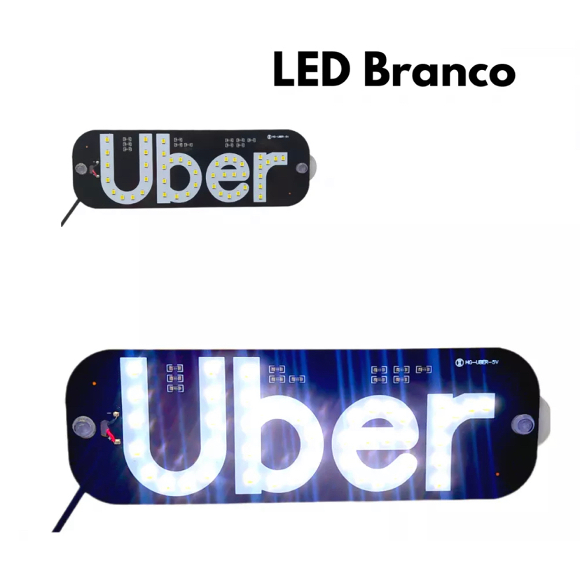 Placa Painel Uber Letreiro Luminoso Parabrisa Led | Shopee Brasil