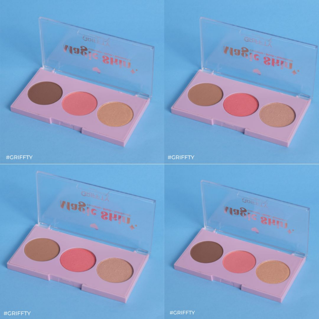 Trio Magic Skin Griffty ( contorno, blush, iluminador) | Shopee Brasil