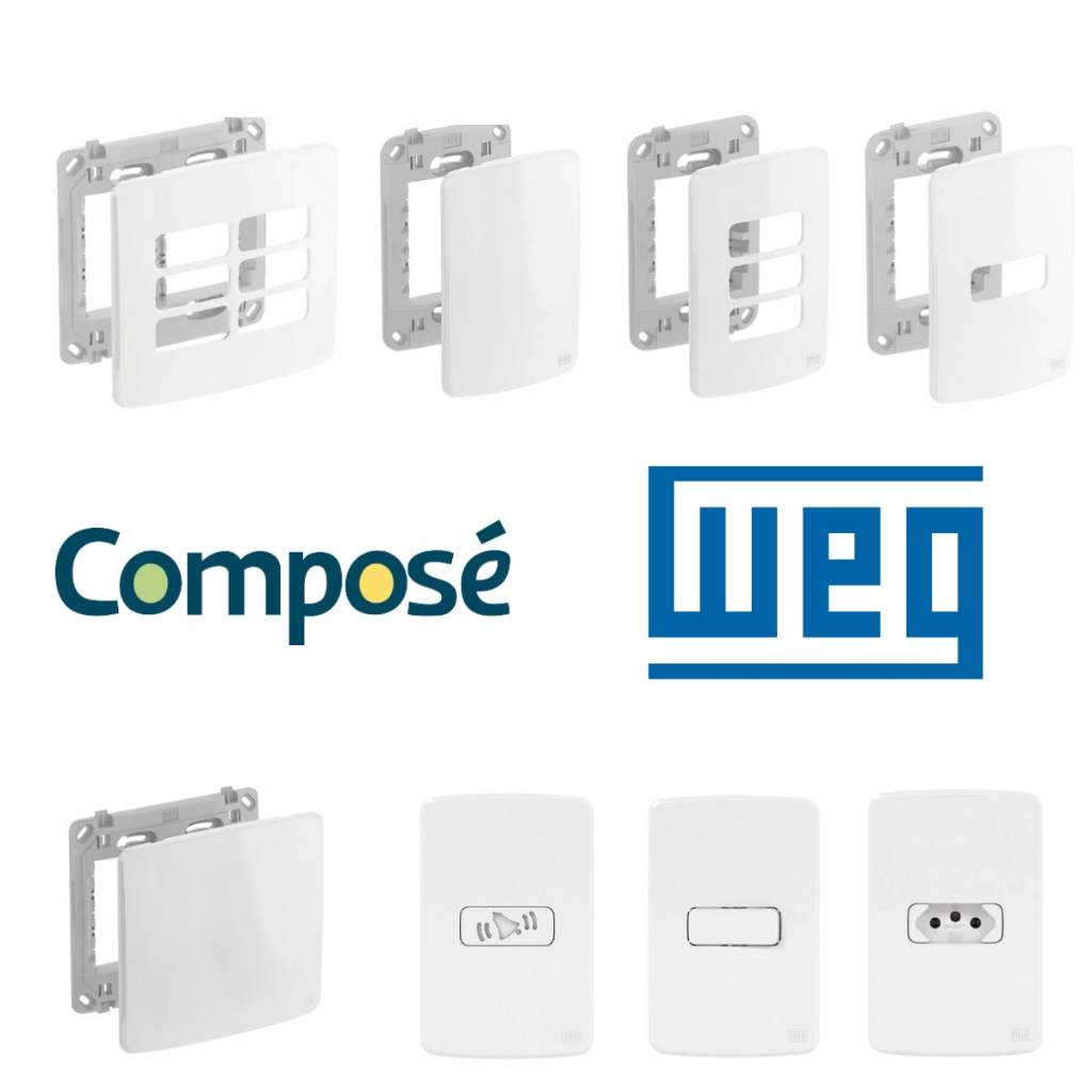 Tomadas 10A/20A, Interruptores Simples/Paralelos, Placa Cega e Linhas ...