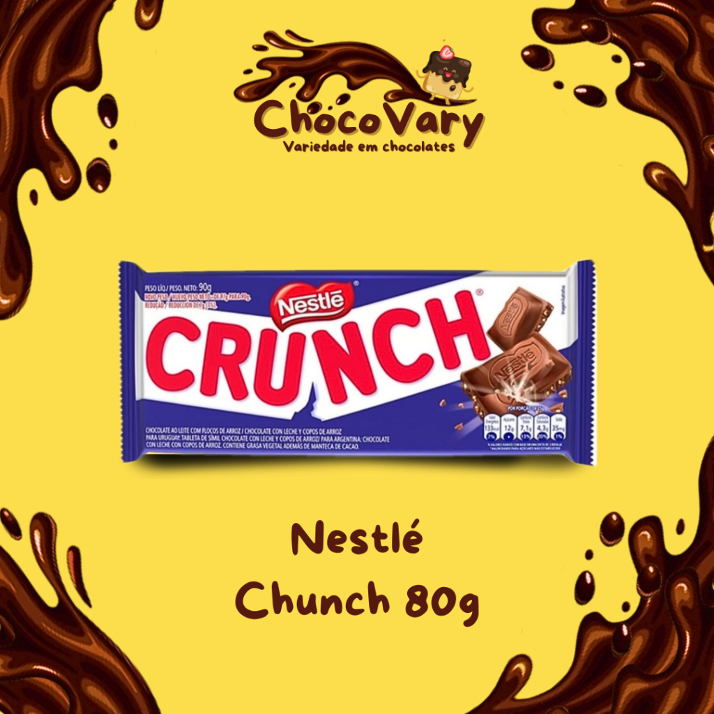 Chocolate Nestlé crunch 80g | Shopee Brasil