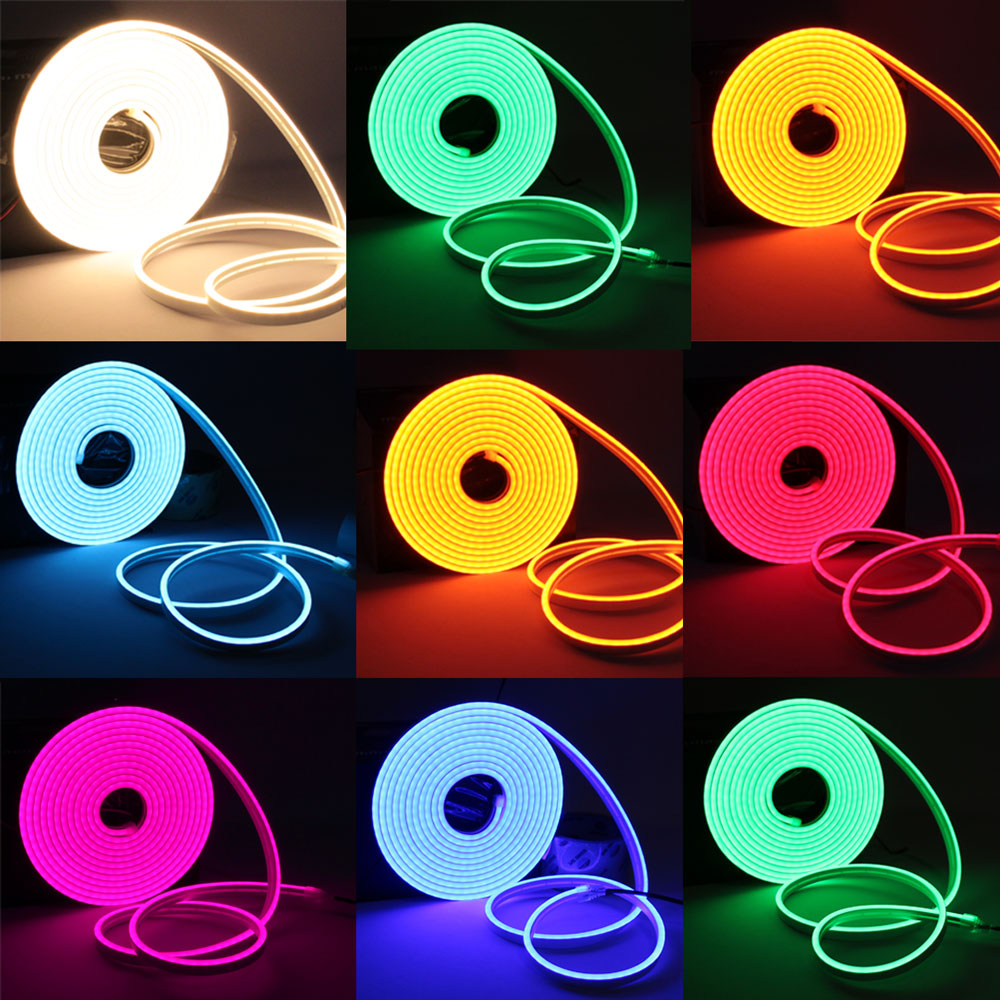 Fita led neon 5M 12v ip65 aprova d'agua feito de silicone varias cores ...