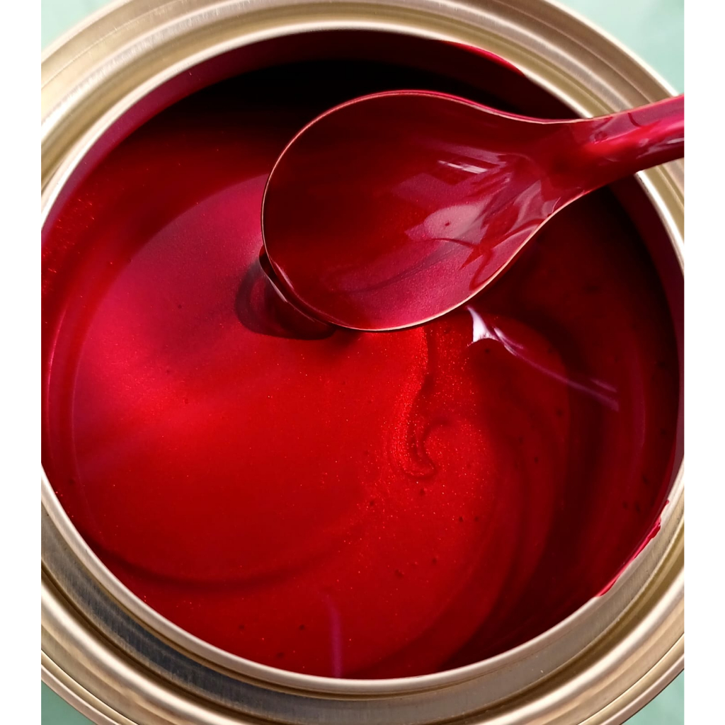 300ML TINTA POLIÉSTER VERMELHO SENSAÇÃO PEROLIZADA | Shopee Brasil