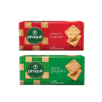 Biscoito Cream Cracker Piraque Kit C/15 Unidades Sabor Sortido | Shopee ...