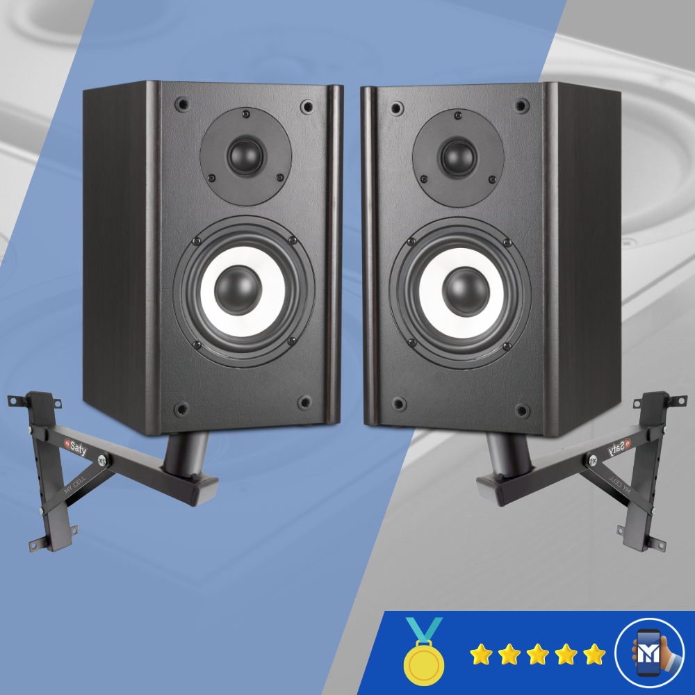 Kit 2 Suporte De Parede Para Caixa De Som Acústica Regulável | Shopee ...