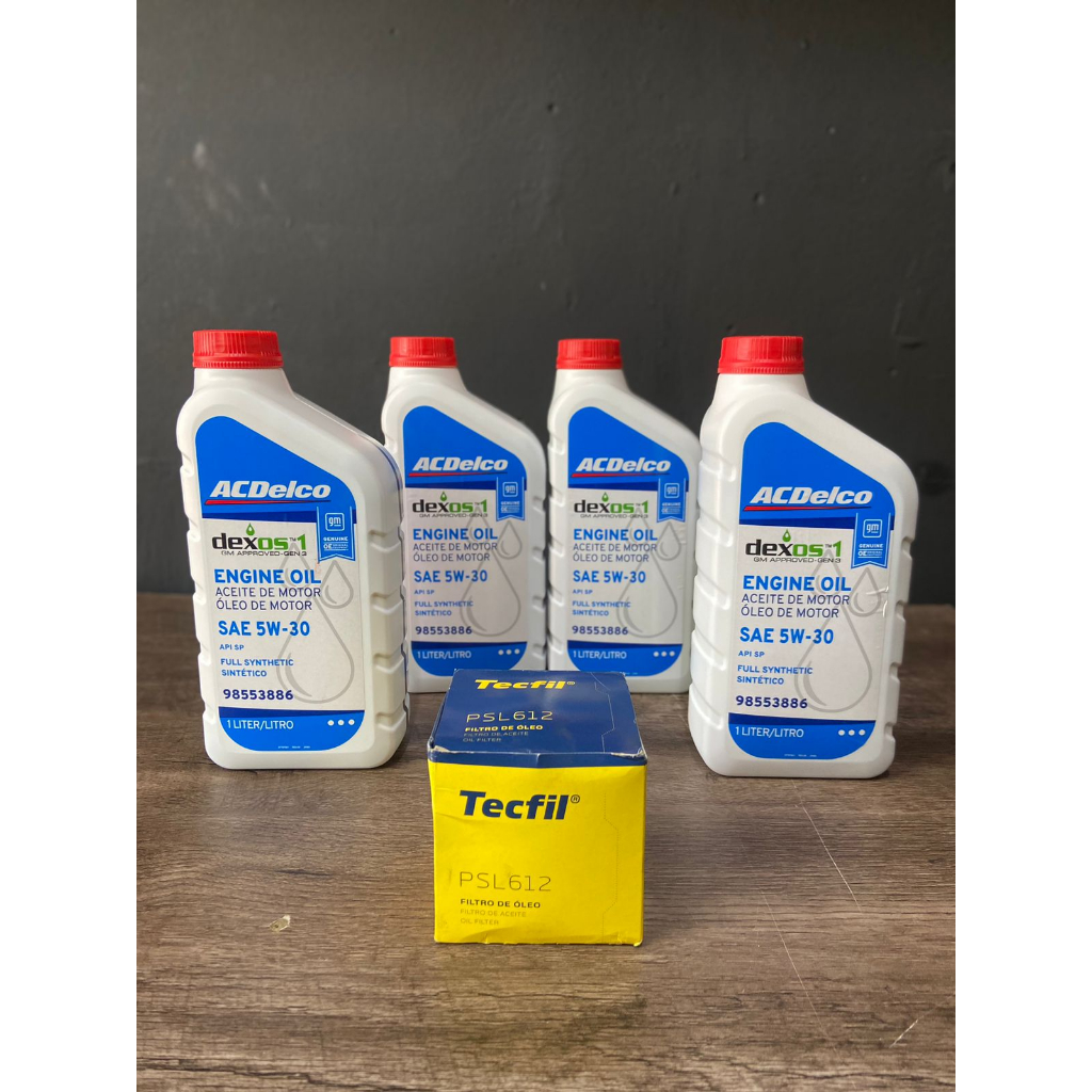 kit 4 litros de óleo dexos 1 geração 3 acdelco original Gm e filtro de ...