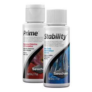 Kit Seachem Prime 50 ML + Seachem Stability 50 ML | Shopee Brasil