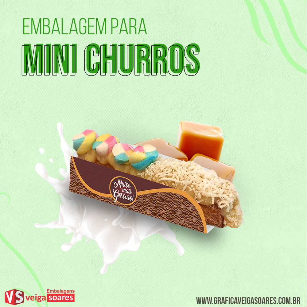 (1000 unid.) Mini Churros Caixa Caixinha Embalagem Para Balcão Gourmet ...