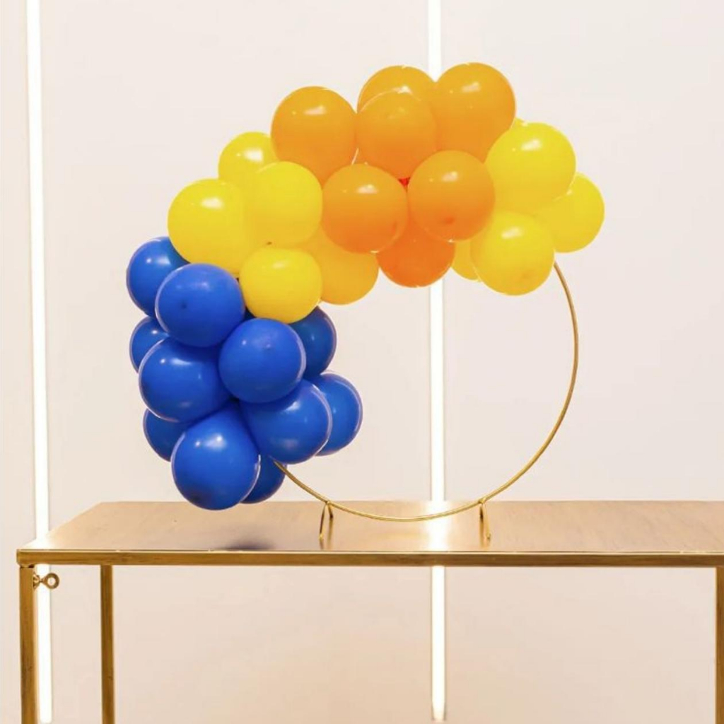 Arco Redondo De Mesa Decoração Enfeites Bexiga 40cm Dourado | Shopee Brasil