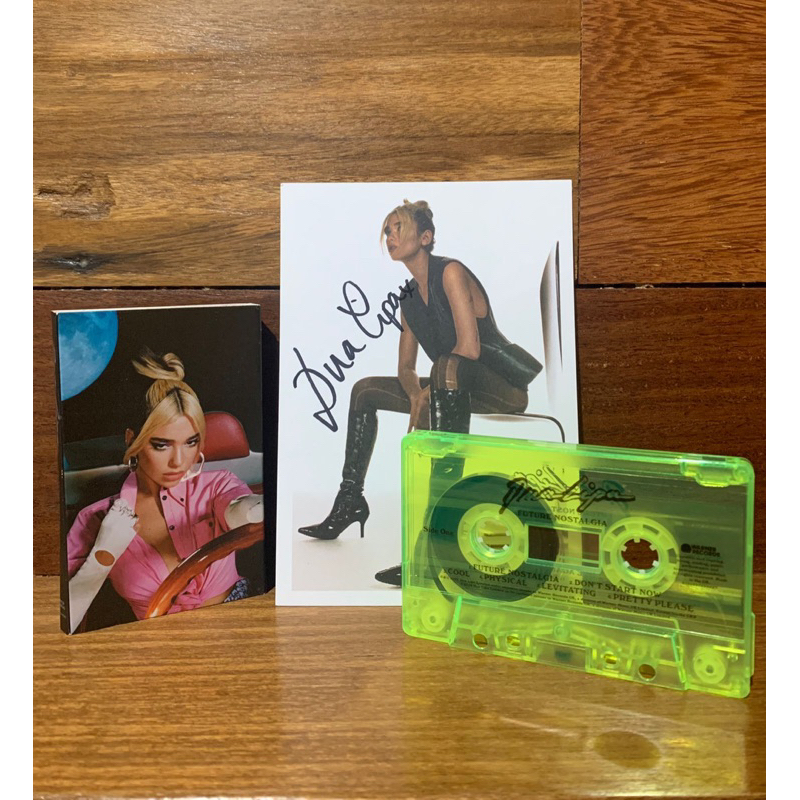 future nostalgia dua lipa card original autografado + fita cassete k7 ...