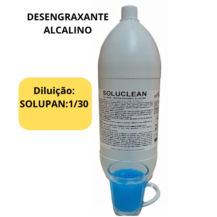 Solupan 2l Desengraxante Alcalino Automotivo DILUIÇÃO 1/30 | Shopee Brasil