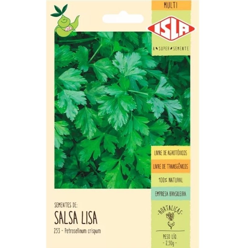 Semente de Salsa Lisa salsinha tempero isla sementes 2,5g | Shopee Brasil