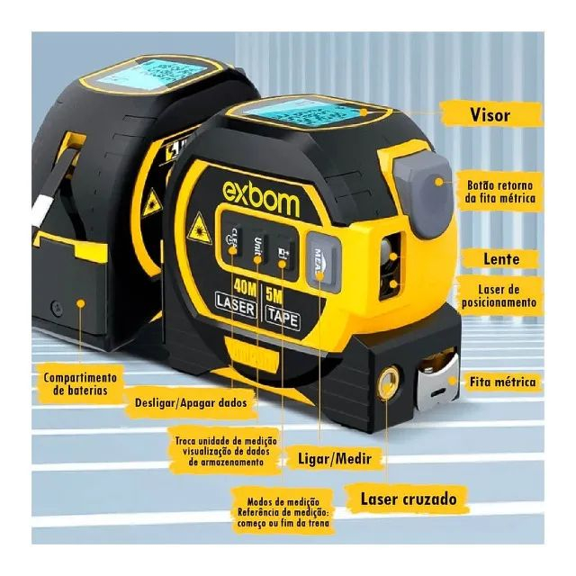 Trena Laser Digital Multifuncional [3 Em 1] | Shopee Brasil