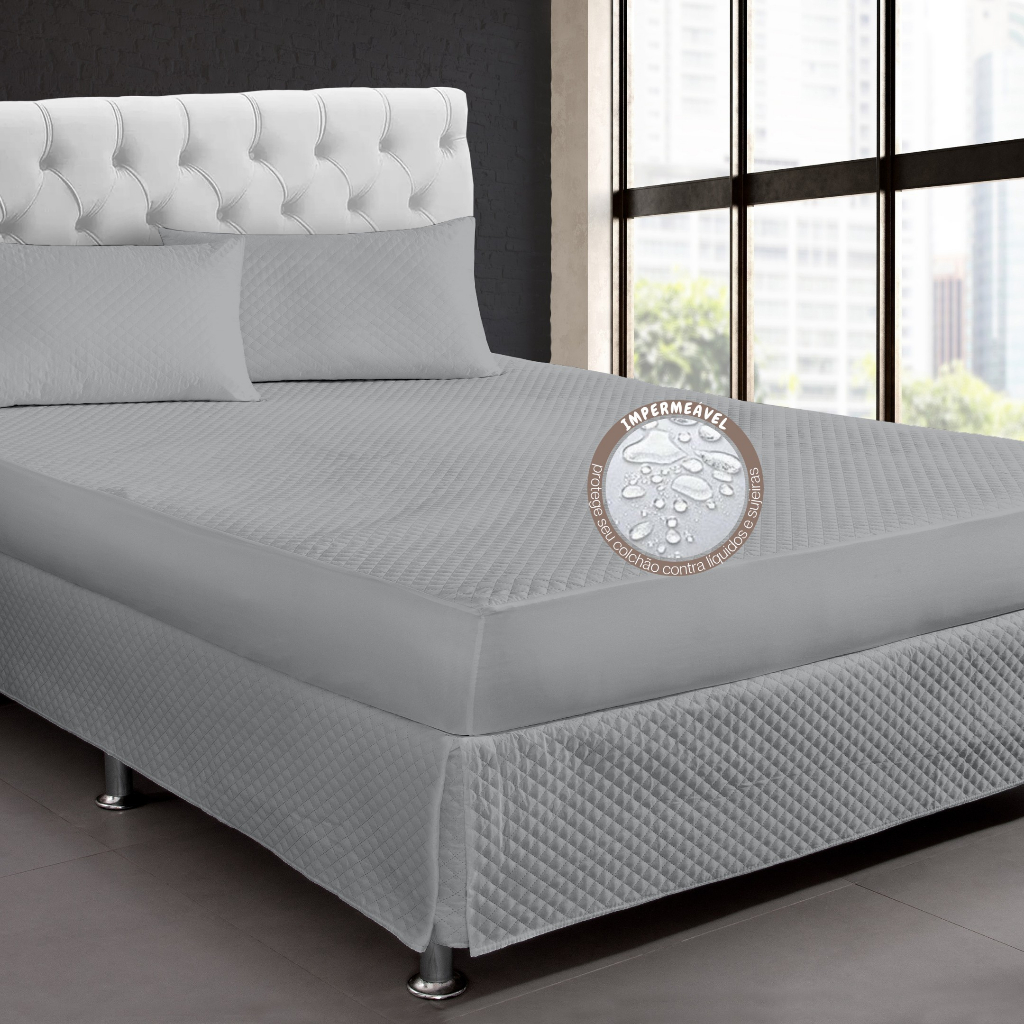 Forro de Cama Impermeavel Casal Matelado com elastico | Shopee Brasil