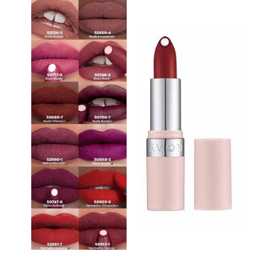 BATOM AVON HYDRAMATIC MATTE DIVERSAS CORES | Shopee Brasil