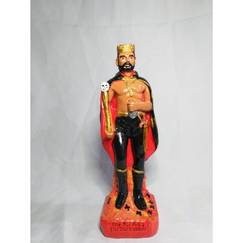 IMAGEM EXU REI DAS 7 ENCRUZILHADAS EM GESSO 24CM | Shopee Brasil