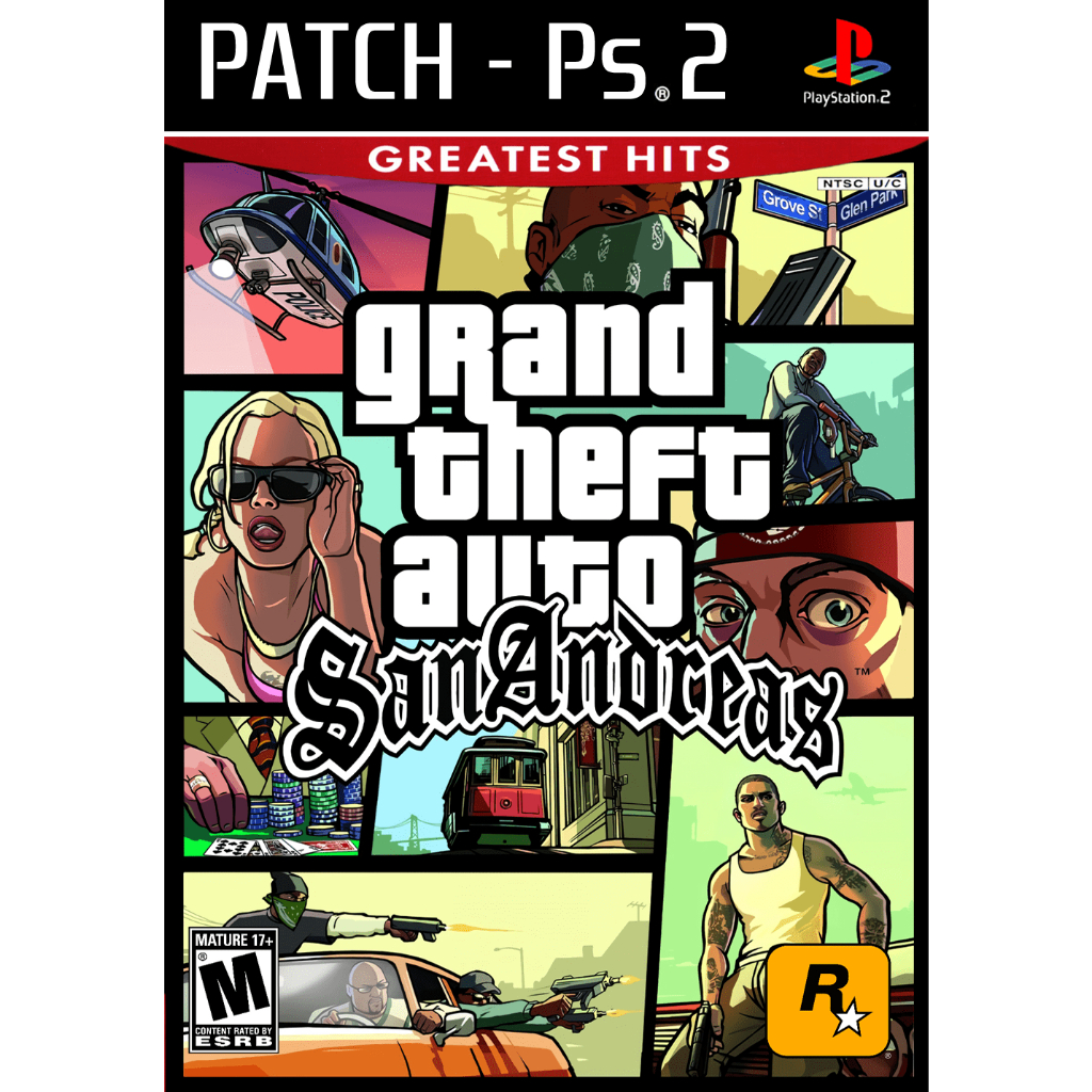 Patch GTA San Andreas DVD Ps2 - (by Museu Playstation 2) | Shopee Brasil