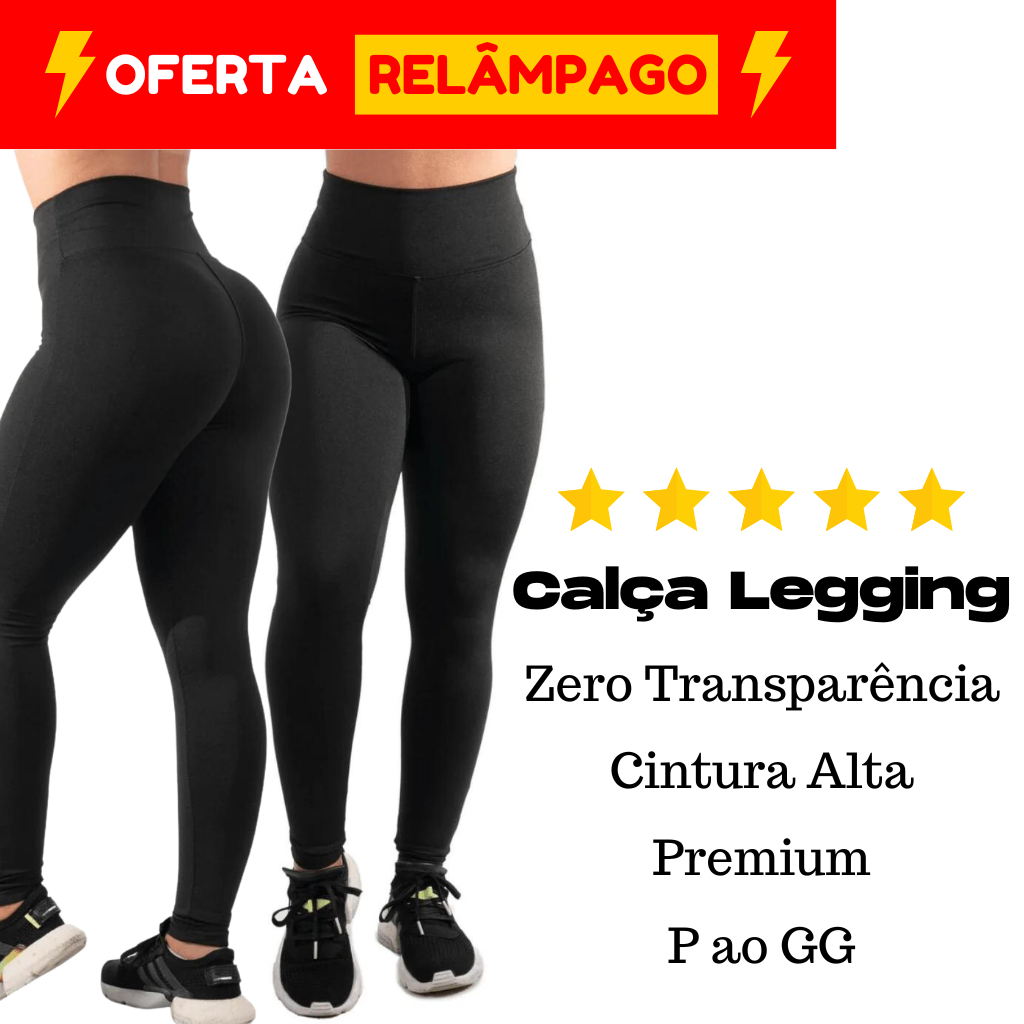 Legging Suplex Cintura Alta Zero Transparência | Shopee Brasil