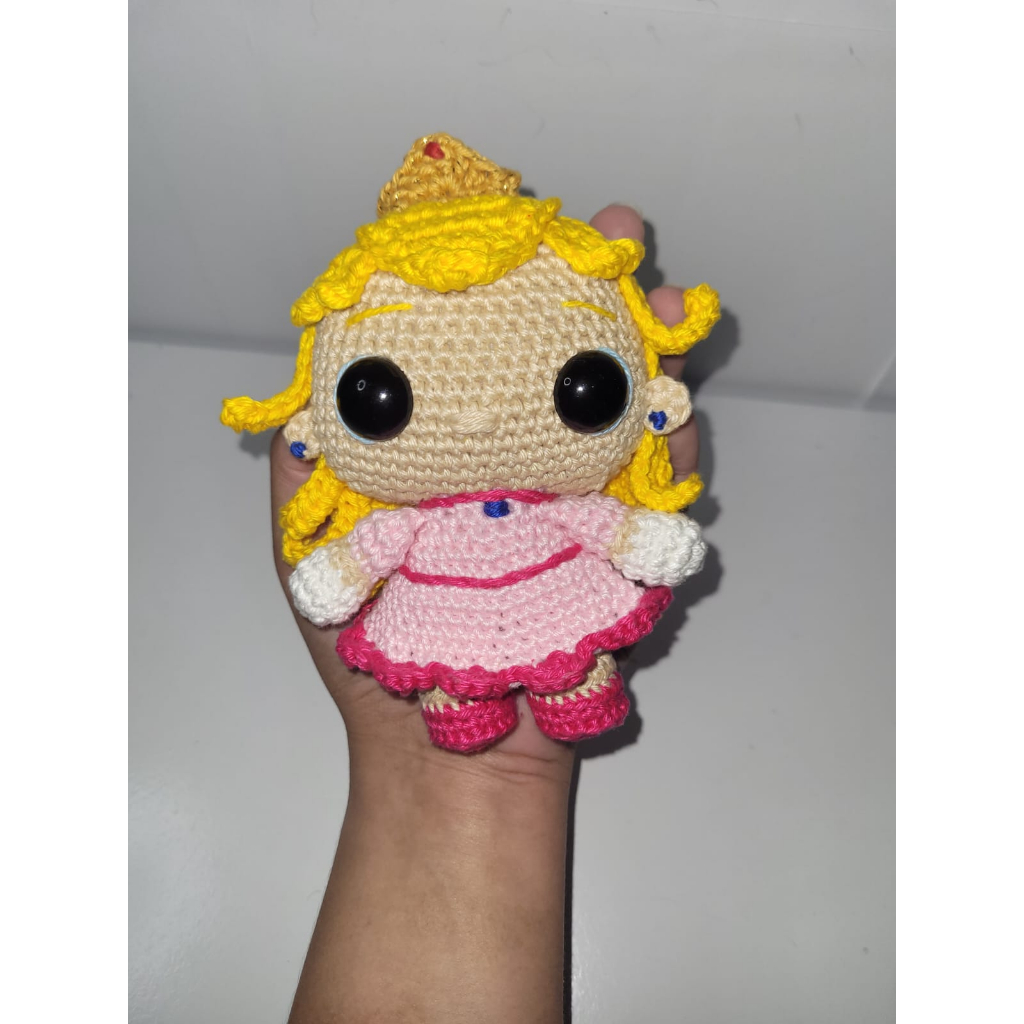 Princesa Peach - Funko - Amigurumi - Super Mario Bros - Crochê | Shopee ...