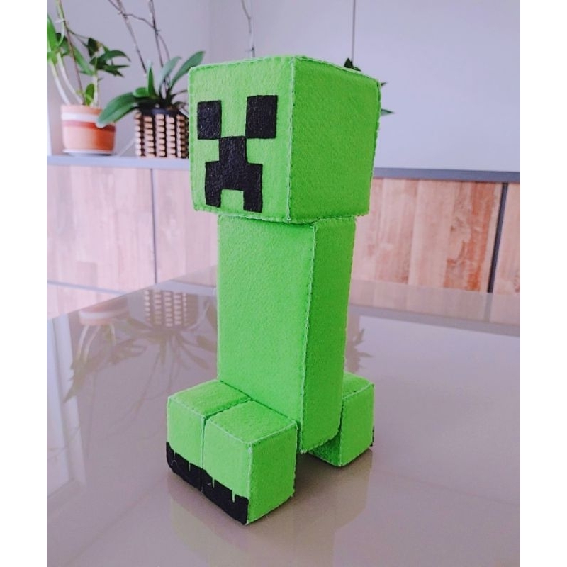 Boneco Creeper Minecraft em feltro | Shopee Brasil