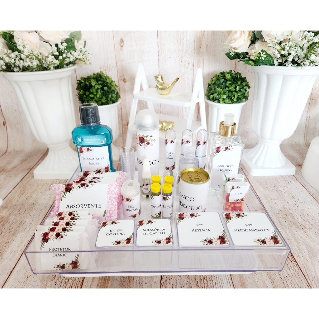 Kit Toalete Personalizado Feminino Masculino Com Bandeja Casamentos ...
