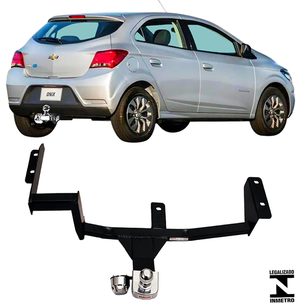 Engate Reboque Fixo Onix 2013 Ate 2019 Aco Resistente Capacidade Carga ...