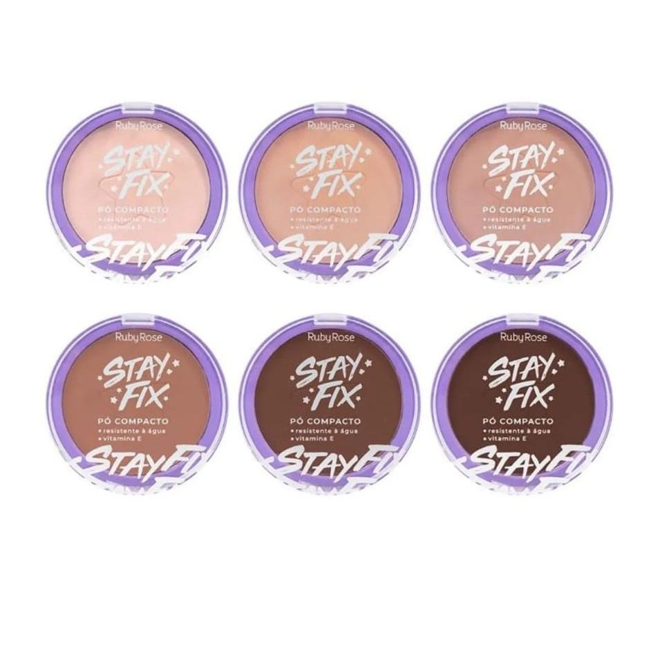 Pó Compacto Linha Stay Fix Ruby Rose HB-857 | Shopee Brasil