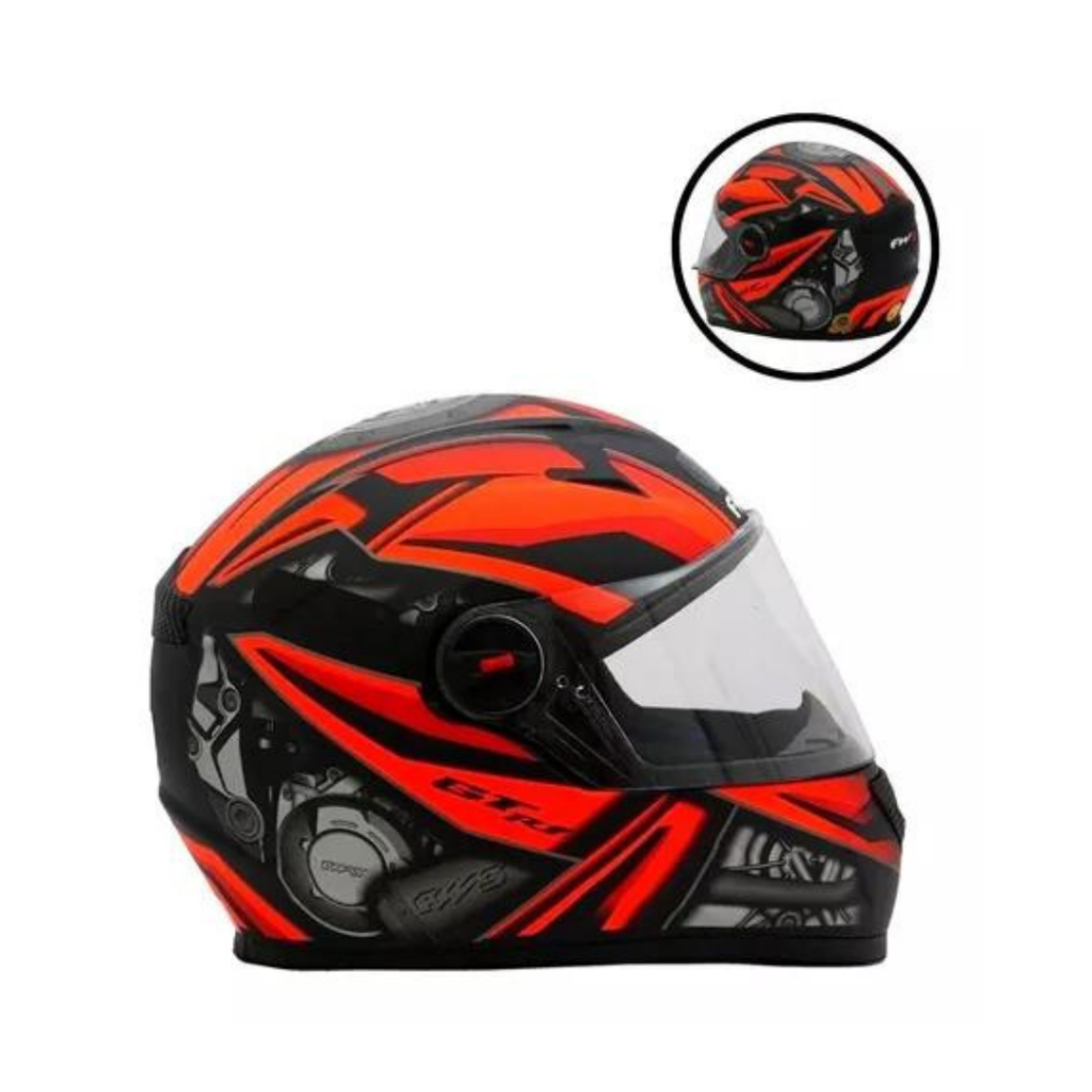 Capacete Fw3 Gtx R1 Preto Fosco E Vermelho C/Óculos Interno | Shopee Brasil