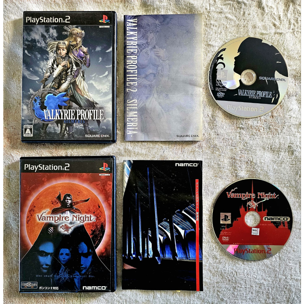 Playstation 2 Jogo Valkyrie Profile 2 Silmeria + Vampire Night ((( NTSC ...
