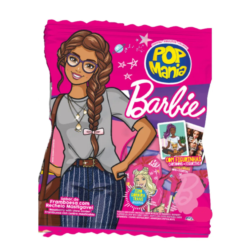 Pirulito Pop Mania Barbie 600g com 50 Unidades - Riclan | Shopee Brasil