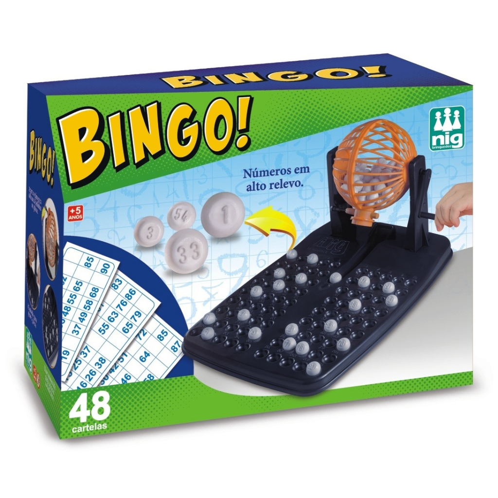 Jogo de Mesa Bingo numeros em alto relevo 48 cartelas | Shopee Brasil