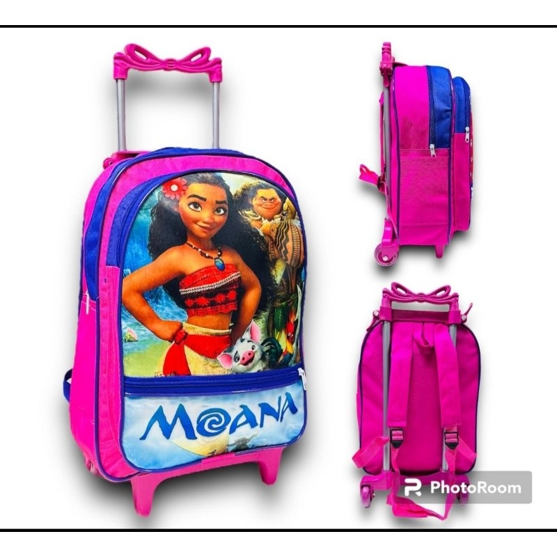 MOCHILA ESCOLAR INFANTIL RODINHAS PERSONAGEM MOANA | Shopee Brasil