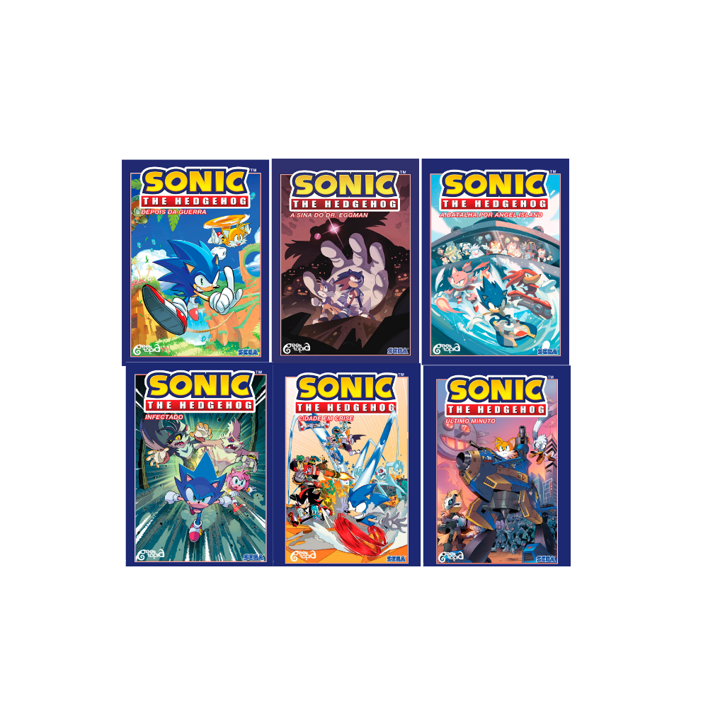 Coleção Sonic The Hedgehog - VOLUMES 1, 2, 3, 4, 5 e 6. | Shopee Brasil