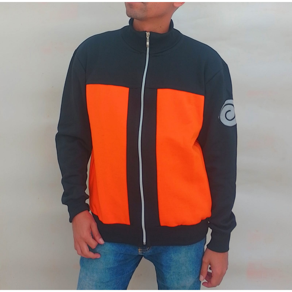 Moletom Laranja Naruto Uniforme - Bordado Cosplay | Shopee Brasil