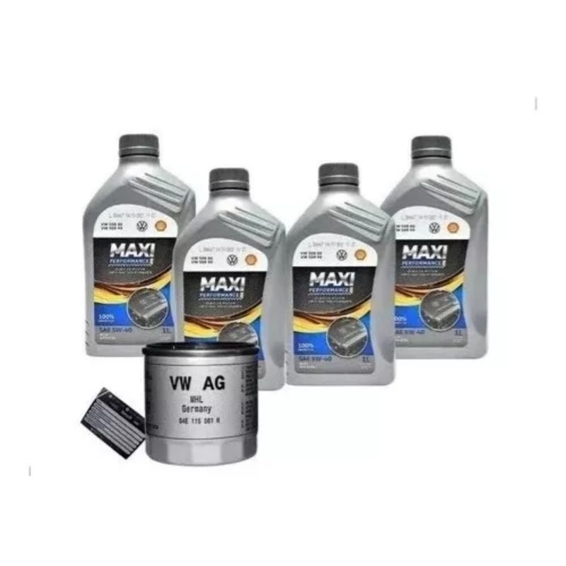 kit óleo motor 5w40 MAXI Performance 5w40 original Volkswagen | Shopee ...