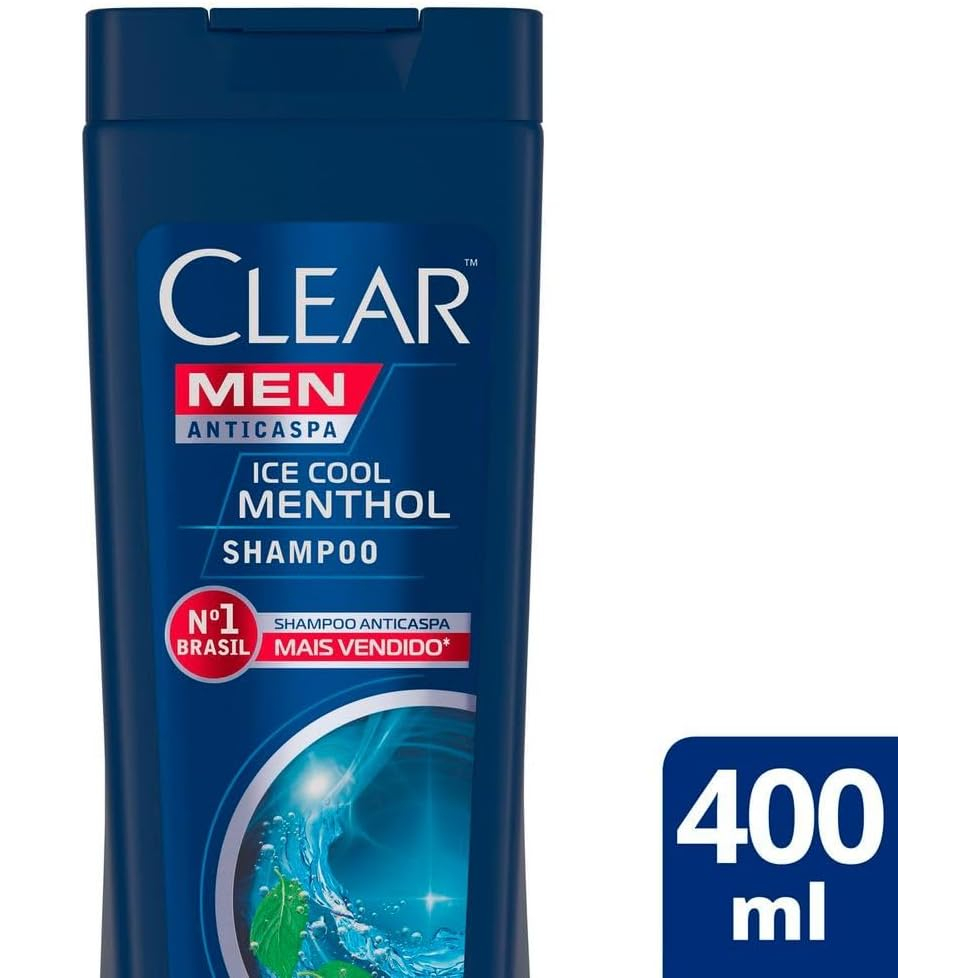 Shampoo Anticaspa Clear Men Ice Cool Menthol 400ml | Shopee Brasil