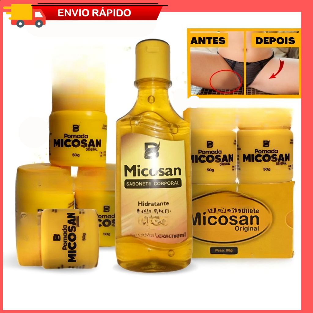 Kit Pomada Micosan + Sabonete Líquido Micosan Original Clareador de ...