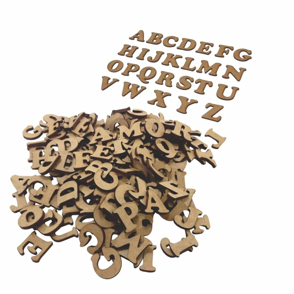 kit 4 Alfabetos Educativos com 26 letras em MDF (Madeira) 104 peças ...